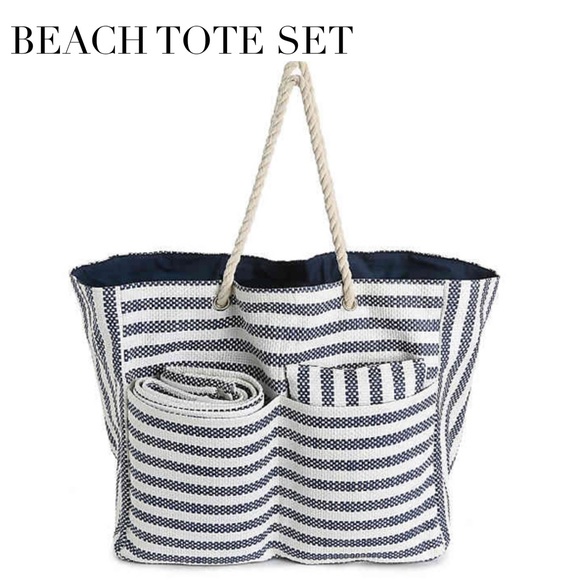 DSW | Bags | New Dsw Beach Tote 3 Piece Set | Poshmark